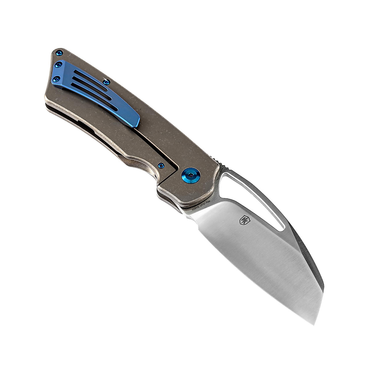 KANSEPT Goblin XL Pocket Folding Knives for Men EDC Camping Folding Knife 3.5''CPM-S35VN Blade Folding Knife withBronzed Anodized Titanium Handle Everyday Carry K1016A3