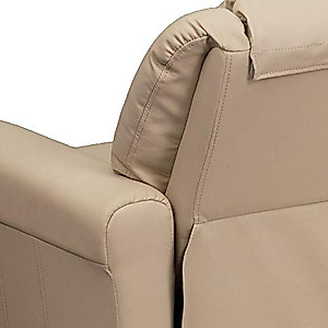 Flash Furniture Vana Contemporary Beige Vinyl Kids Recliner with Cup Holder and Headrest