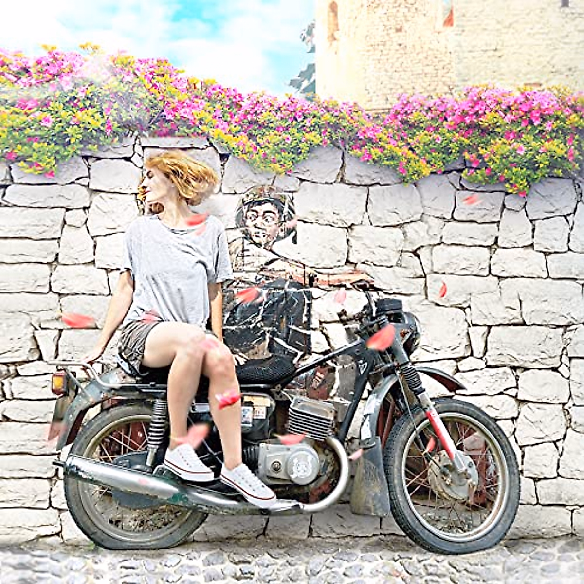 Obtaom Women’s Canvas Shoes Low Top Fashion Sneakers Slip on Walking Shoe(White US06)