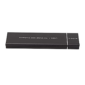 M.2 NVMe SSD Enclosure, Aluminum Alloy Excellent Heat Dissipation Fast Transfer Type C Interface USB3.1 SSD Enclosure 6Gbps Ultrathin for PC