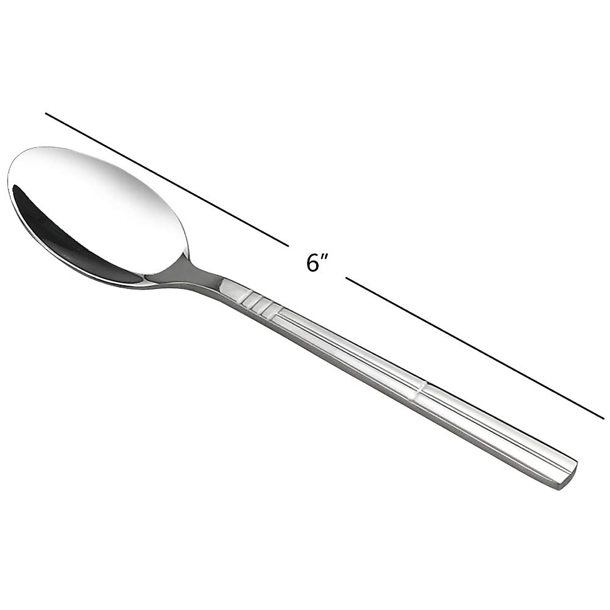 Saedy 12-Piece Tea Spoon Set, Small Coffee Spoon Stainless Steel, 6-Inch