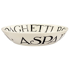 Emma Bridgewater Handmade Ceramic Black Toast Spaghetti Bolognese Script Medium Pasta Bowl