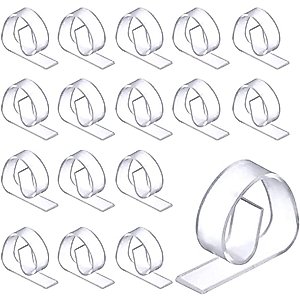HSCC666 24 Pack Tablecloth Clips - Picnic Table Clips, Clear Plastic Tablecloth Cover Clamps, Table Cover Holder Ideal for Home Kitchen Restaurant Picnic Tables