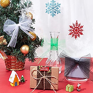 BENECREAT 12 Roll 300 Yards/900FT Rainbow Tulle Fabric Rolls Netting Fabric 2" by 25 Yard Spool for Wedding Party Decoration, DIY Craft