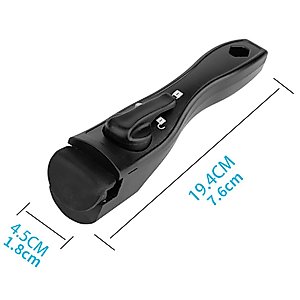 HAOHIZE Removable Handle Black, Detachable Removable Pan Handle,Universal Pot Handle Replacement,Frying Pan Universal Removable Handle Pan Bing Suitable for All Cookware Black