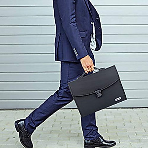 Uquelic 26Pockets Expanding File Folder - Upgraded Durable Buckle, Base with Ergonomic Portable Handle/Large A4 Letter Size Expandable File Organizer/Accordion Filing Document