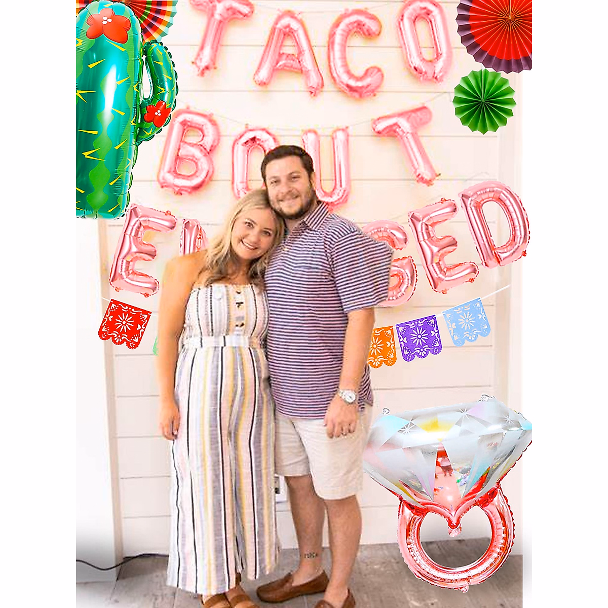JeVenis Taco bout Engaged Banner Decoration Taco bout Love Engagement Decoration Taco Engagement Backdrop Mexican Wedding Bridal Shower Decoration