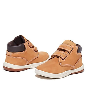 Timberland Baby Toddle Tracks Hook-and-Loop Bootie, Wheat Nubuck, 5.5 US Unisex Infant