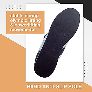 CORE Weightlifting Shoes - Squat Shoes for Powerlifting, Crossfit, Deadlifting, Weight Training - Olympic Lifting Footwear with 1.2" Heels - Strap and Lace-Up Gym Shoes for Men and Women - White