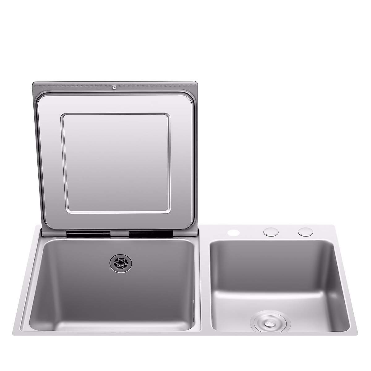 FOTILE SD2F-P5L 3-in-1 In-Sink Dishwasher & Kitchen Sink Combo with 360° Cleaning, Produce Wash, Child Lock, Energy Efficient for Space-Saving Hygienic Kitchen Solutions (Dishwasher on the Left)