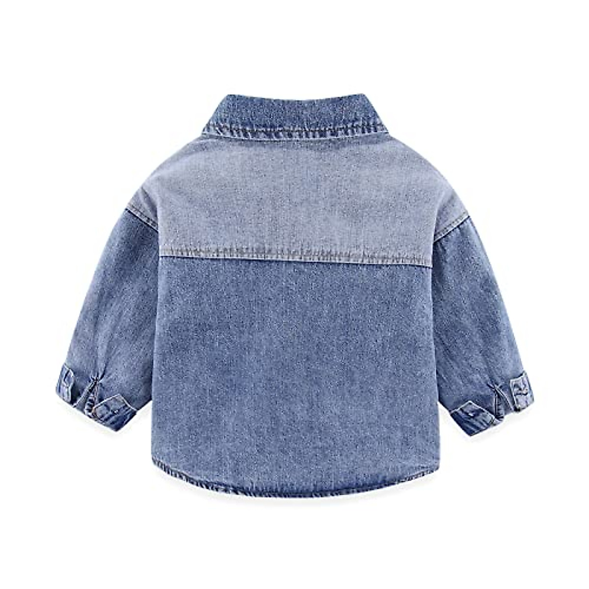 Hresadio Baby Boys Girls Denim shirt Kids Toddler Button Down Jeans Jacket Top Coat Outerwear(Blue 3-4T)