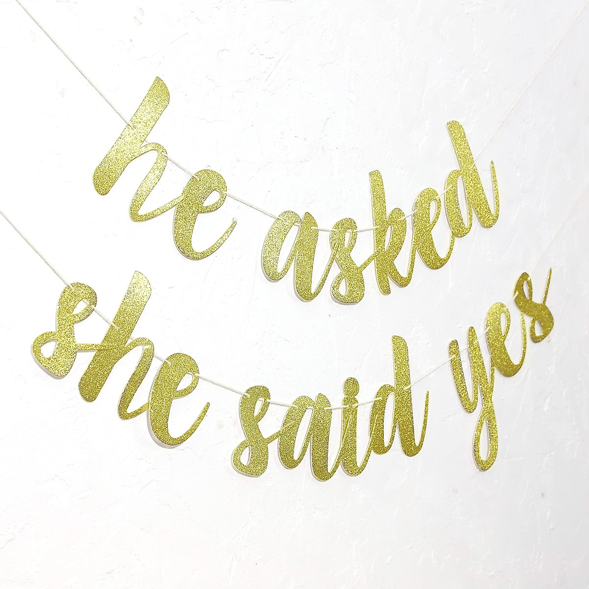 He Asked She Said Yes Bannner - She Said Yes Bannner,bridal Shower Party Decorations Banners,engagement Banner,bridal Party Banner,wedding Engagement Banner