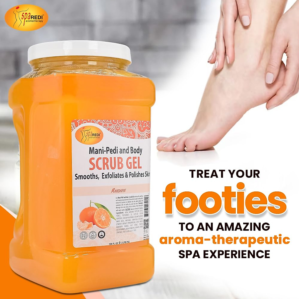 Spa Redi Pedi Scrub Gel - Mandarin (Gal)