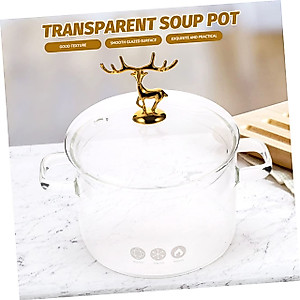 Soup Pot Glass Pot for Kitchen Cooking Pot Household Glass Pot for Cooking Home Stove Pot Stew Pot Noodle Pot Heat Resistant Glass Pot Home Glass Pot Kitchen Stockpot Kitchenware