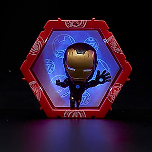 WOW! PODS Avengers Collection - Limited Edition Metallic Ironman | Superhero Light-Up Bobble-Head Figure | Official Marvel Collectable Toys & Gifts,Metallic Iron Man,4 inches