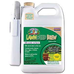Bonide Captain Jack's Lawnweed Brew, 128 oz Ready-to-Use Spray with Power Wand, Fast-Acting Formula Controls Weeds, Moss, Algae, Lichens & Disease