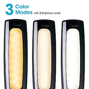 OttLite Swerve LED Desk Lamp with 3 Color Modes & USB Port – Long-Lasting ClearSun LED Light, Flexible Neck, Touch Activated Controls, for Work, Crafting, Reading, Nightstand