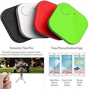 Onamicit Key Finder,4 Pack Smart Bluetooth Tracker, Item Locator GPS Tracking Device APP Control Compatible iOS Android for Keys, Wallets,Pets, Remotes,Phone,Luggage Children and Anything