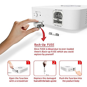 UMI Step Down Voltage 220v to 110v Converter, Travel Power Converter 220V to 110V 300W, Good Transformer for Overseas, Step Down Power Voltage Converter 220V to 110V - US to Europe Voltage Converter