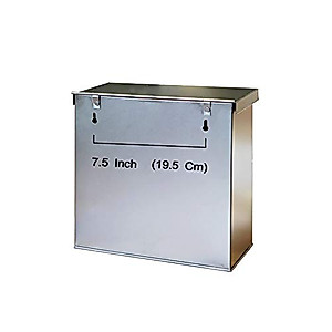 NACH Mailboxes for Outside Wall Mount, 10 x 10 x 4 inch Antique Silver Mail Boxes for House Outside, Waterproof Mailboxes for Outside - Chicago Style Mail Box