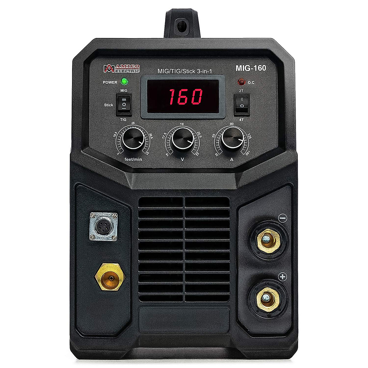 Amico MIG-160, Multi-function 160-Amp MIG/Flux/TIG/Stick Arc DC Inverter Welder, Spool gun weld aluminum SPG15180