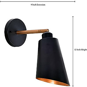 Kenroy Home 12'' Wall Sconce, Matte Black/Antique Bronze