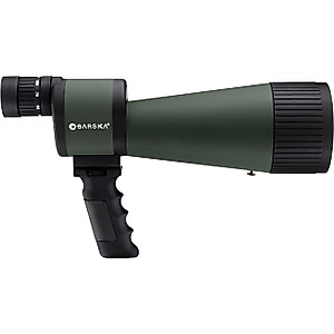 BARSKA Benchmark 25-125x88 Waterproof Straight Spotting Scope, Green/ Black
