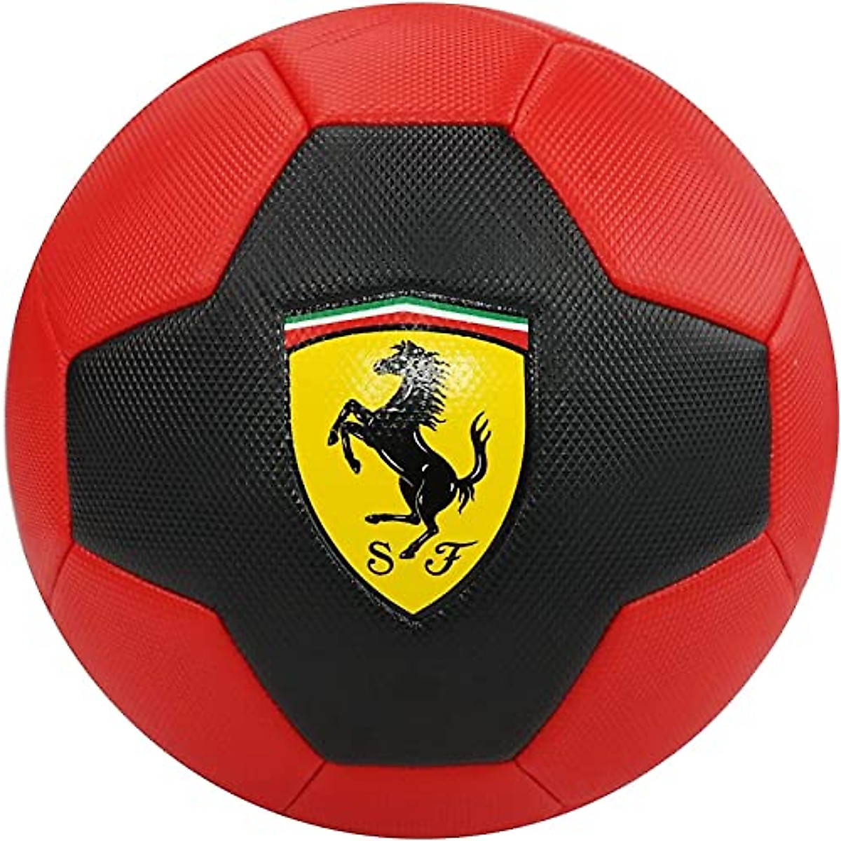 DAKOTT Ferrari 3pcs Set Includes- Ferrari Drawstring Backpack- Ferrari No. 2 Soccer Ball & a Ferrari Portable Air Compressor, 150 PSI Battery Power Tire Inflator Air Pump.