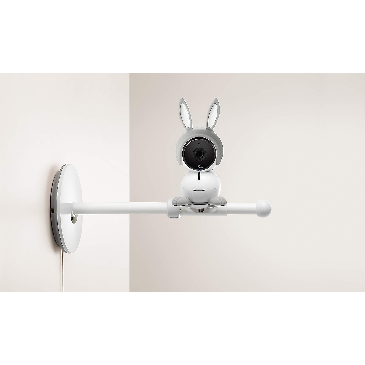 Arlo Baby Monitor | Smart Wi-Fi Baby Camera with Table/Wall Stand | 1080P HD with 2-Way Audio, Night Vision, Air Sensors, Lullaby Player, Night Light, Compatible with Alexa, HomeKit | ABK1000, White