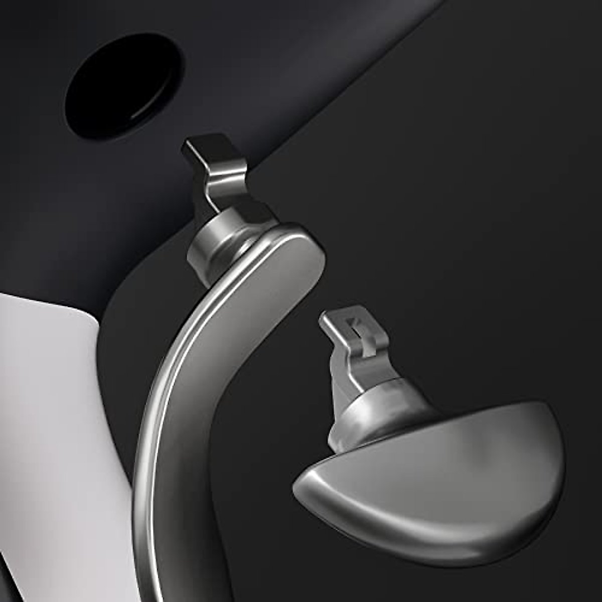 eXtremeRate Back Paddles for PS5 Edge Controller, Metallic Silver Replacement Interchangeable 4PCS Metal Back Buttons for PS5 Edge Controller - Controller NOT Included