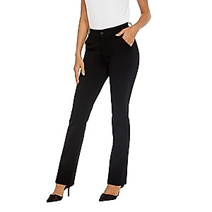 iChosy Women's Ease into Comfort Barely Bootcut Stretch Dress Pant Black32 4