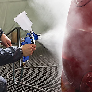ENDOZER General Purpose Mini HVLP Spray Guns Auto Car Detail Paint Sprayer Spot Repair with 0.8mm Nozzle 125CC