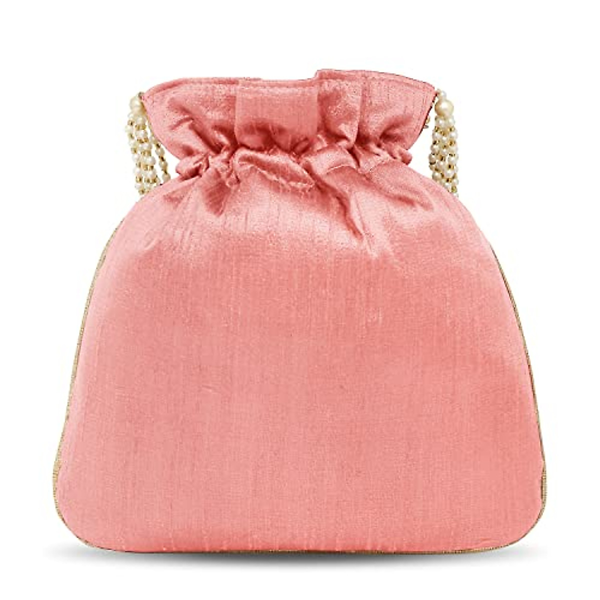 Aheli Potli Bags for Women Evening Bag Clutch Ethnic Bride Purse with Drawstring(P05PK)