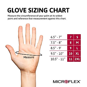 Ansell Microflex Blaze N48 7mil Disposable Nitrile Gloves w/Extended Cuff for Automotive, Oil, Mining - XX-Large, Orange (Box of 100)