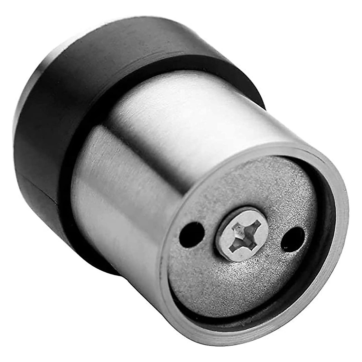 ZHJ Door Stops Cylindrical Stainless Steel Bathroom Glass Door Stop Punch-Free Rubber Bumper Heightened Door Top Anti-Collision Door Stop Stops (Size : 64mm)