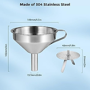 Sovol 3D Printer Stainless Steel Filter Funnel Resin Filter Cup for UV Resin, Double-Strainer Filter for 3D Printing Liquid, Photosensitive Resin Metal Recycle Filter for SLA/DLP/LCD