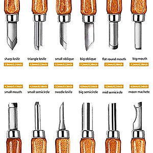 Wood Carving Knife Set - 20 PCS Hand Carving Tool Set for DIY Sculpture Carpenter Experts & Beginners