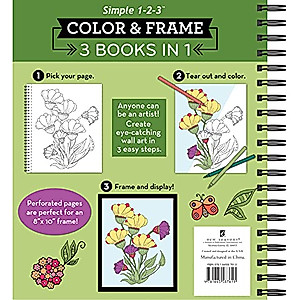 Color & Frame - 3 Books In 1 - Flowers, Deserts, Oceans (Adult Coloring Book)