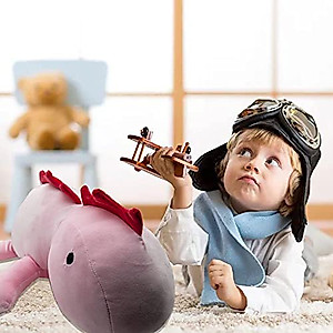 FRINNG Weighted Dinosaur Plush, 24" Stuffed Weighted Plush Toy Animal Dino Throws Pillow,Weighted Dinosaur Plushies Toys for Fans Kids Birthday Gift (Pink)