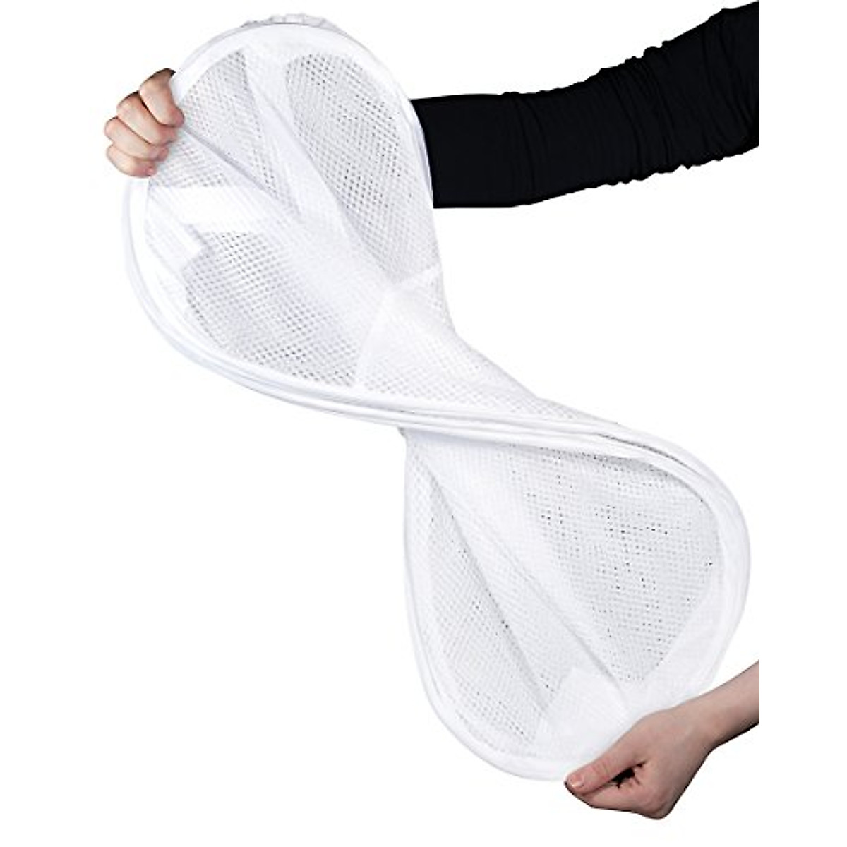 Handy Laundry Mesh Popup Hamper – Foldable Lightweight Basket for Washing – Durable Clothing Storage for Kids Room, Students College Dorm, Home, Travel & Camping – White Pop-up Clothes Hamper