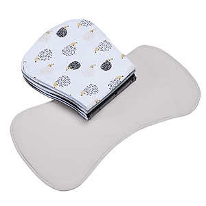 MiiYoung 5-Pack Baby Burp Cloths for Boys, Triple Layer, Organic Cotton, Soft and Absorbent Towel, Burping Rags for Newborns Set