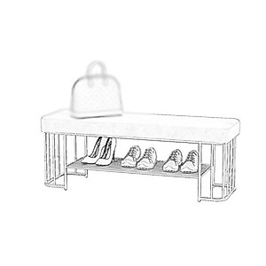 TAZSJG Customize Color Change Shoe Stool with Shoe Storage Rack Door Side Home Sofa Stool Simple Living Room Rest Bench Sofa