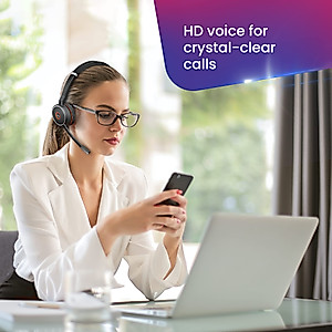 Jabra Evolve 75 Bluetooth Headset Bundle, Wall Charger, USB Dongle 7599-832-109-B, Pc, Mac, Compatible for Dragon, Softphones, Mobile, Tablet, Microsoft Certified, Skype, Cisco, Avaya