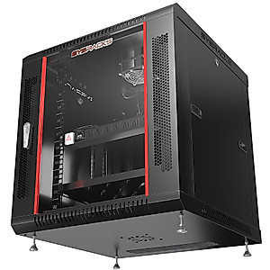 Sysracks 12U Wall Mount Network IT Server Cabinet Enclosure Data Cabinet Rack HQ Fully Equipped - Shelf - Cooling Fan - 8-Way PDU
