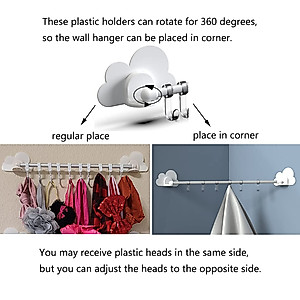 Baby Headband Organizer Scrunchies Holder Baby Girl Bow Display Ponytail Holder Wall Hanger with 15pcs Hooks