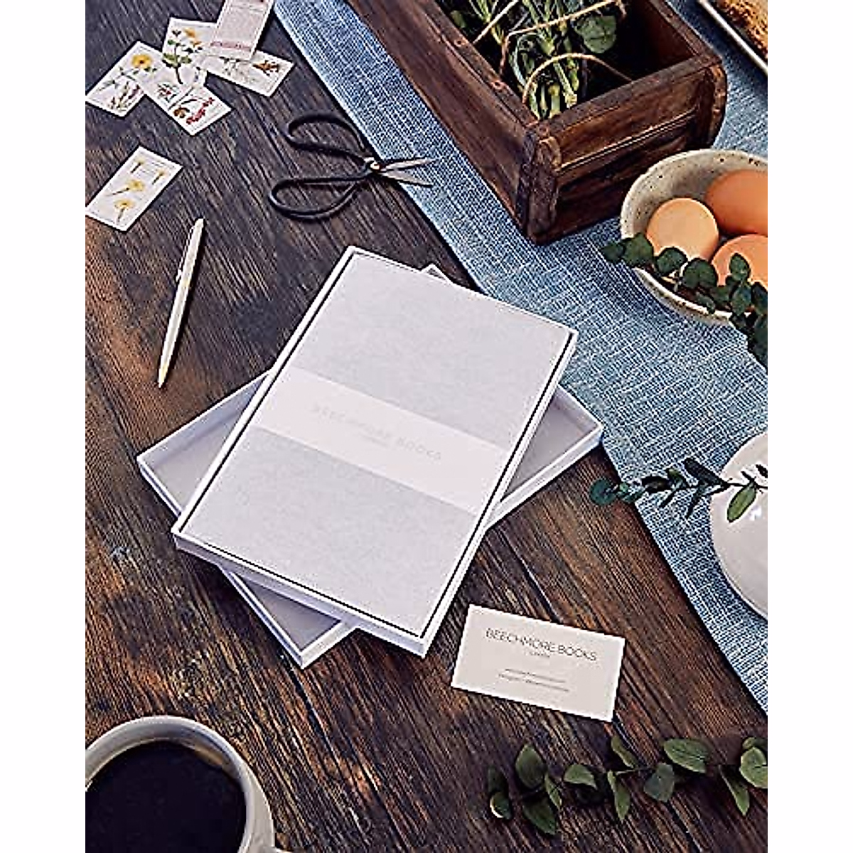 BEECHMORE BOOKS Dotted Notebook - Regular Size, Brown | Premium Dot Grid Journal with Vegan Leather, Thick 160gsm Cream Paper | Professional Bullet Book | Gift Box | For Artists, Planners & Designers