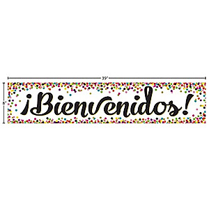Bienvenidos Spanish Welcome Banner for Classroom