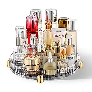 360 Roating Makeup Vanity Countertop Organizer, Spinning Base Organizer for Spices, Decoratice Rack Trays for Kitchen, Cosmetic, Perfume Storage