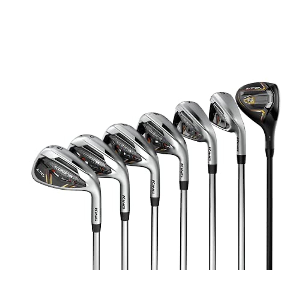 Cobra Golf 2022 LTDX Combo Iron Set Satin Chrome-Gold Fusion (Men's, Right Hand, KBS PGI 75, Reg Flex, 5-GW)