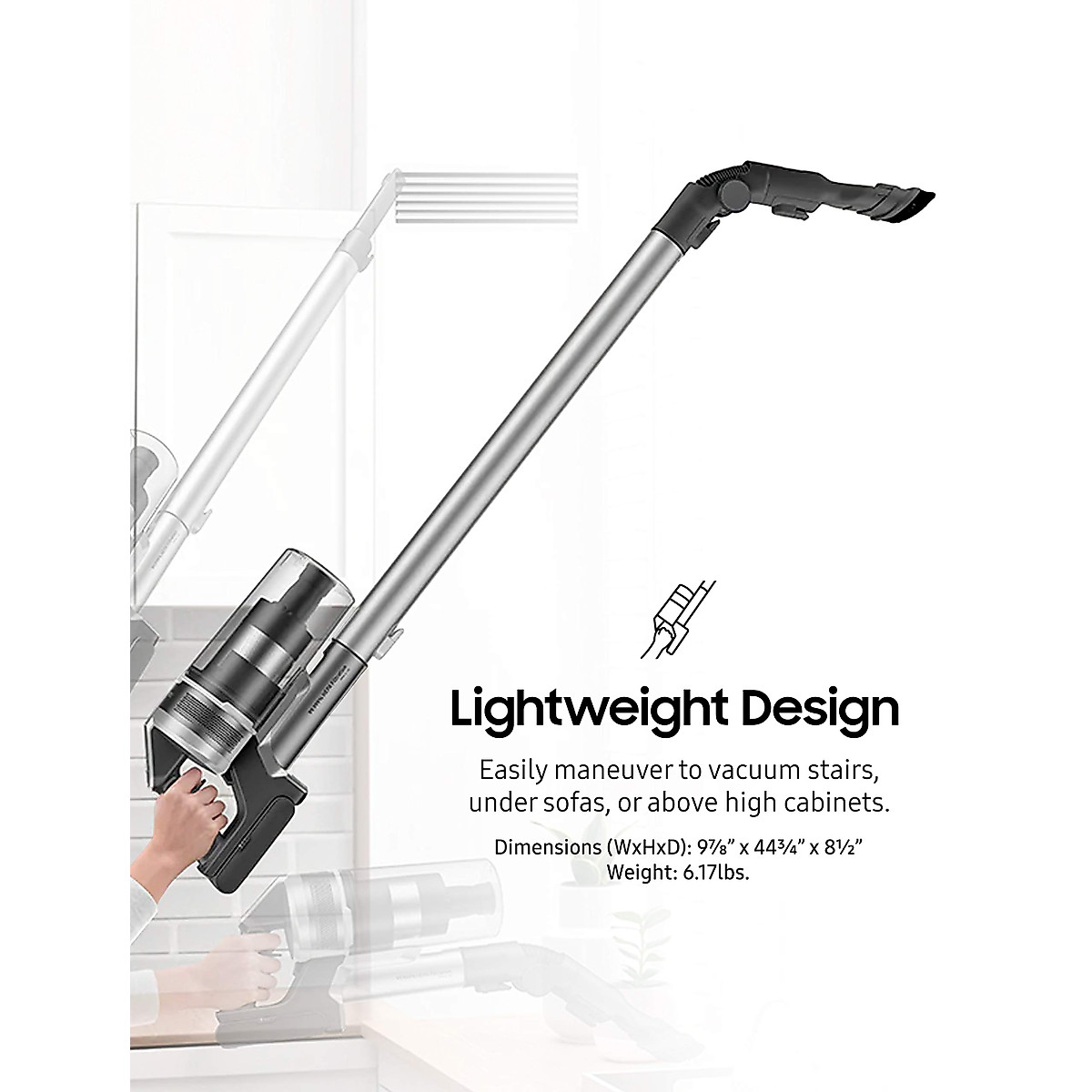 Samsung 90 + CS Jet Cordless Stick Vacuum, Grey